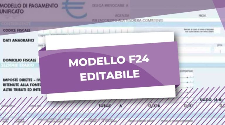 F24 editabile: istruzioni - Il Commercialista Online